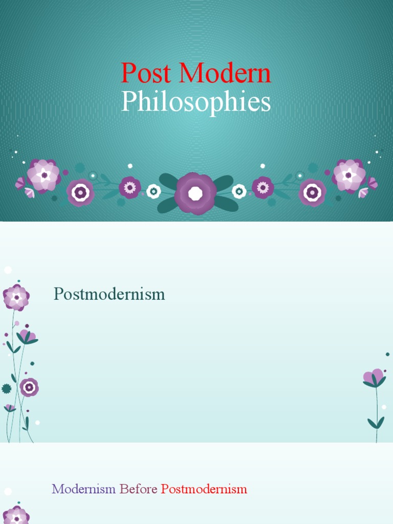 Postmodern Philosophies in Education | PDF | Postmodernism | Deconstruction