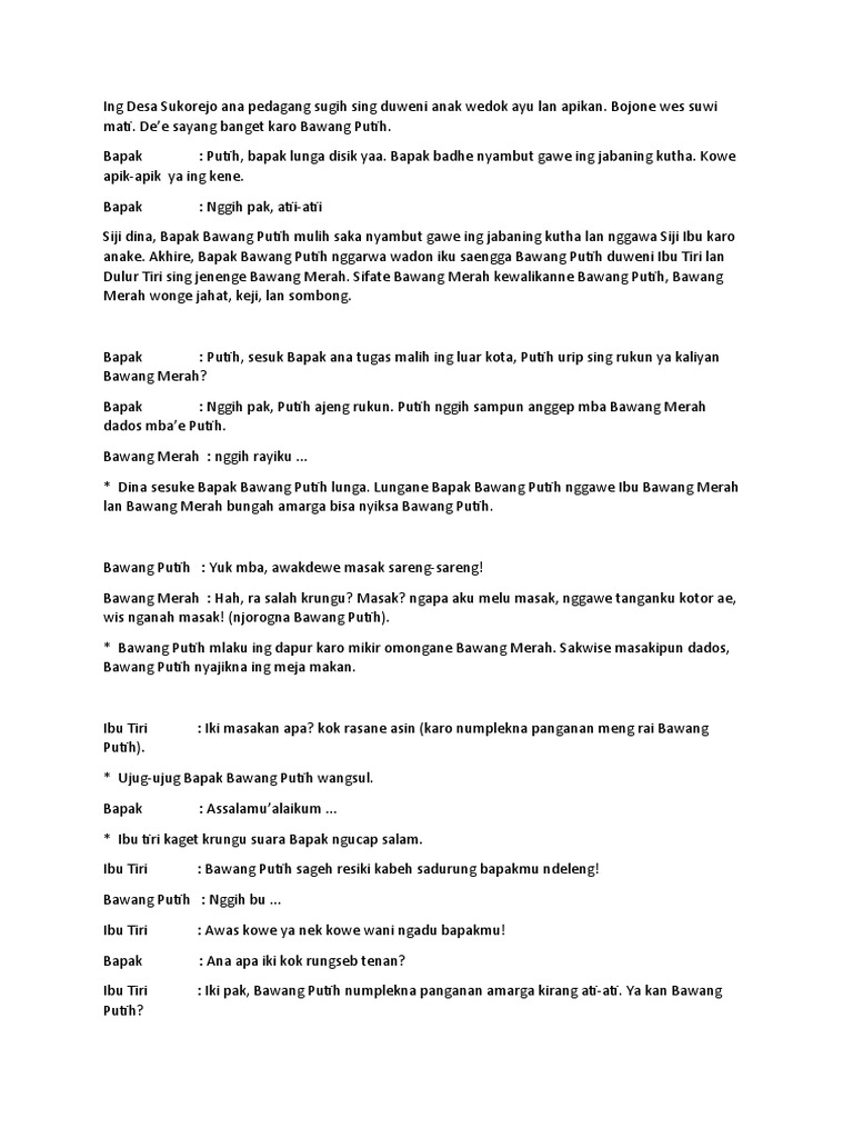 NASKAH DRAMA BAHASA JAWA Baru 2 | PDF