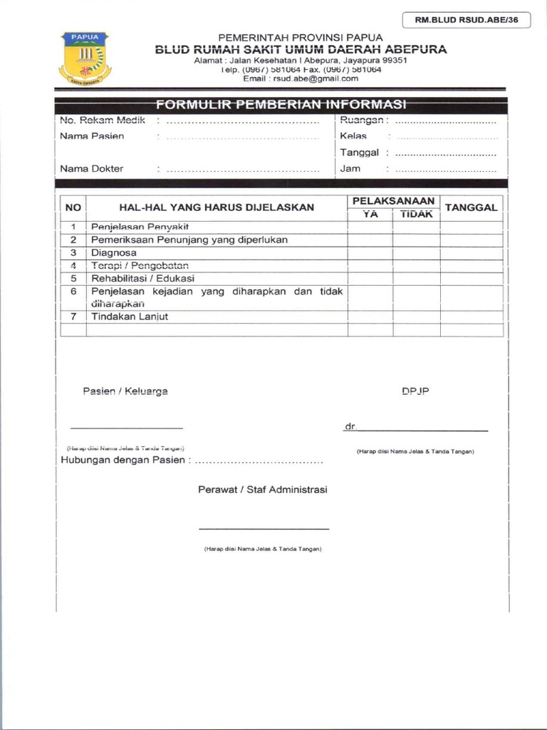Form Pemberian Informasi, HPK20230204_16192566 | PDF
