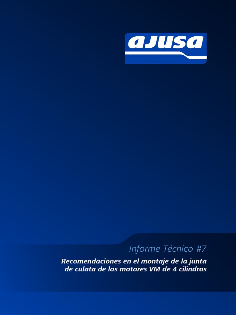 Montaje de Junta de Culata VM 4 Cilindros | PDF | Tornillo | Ingeniería ...
