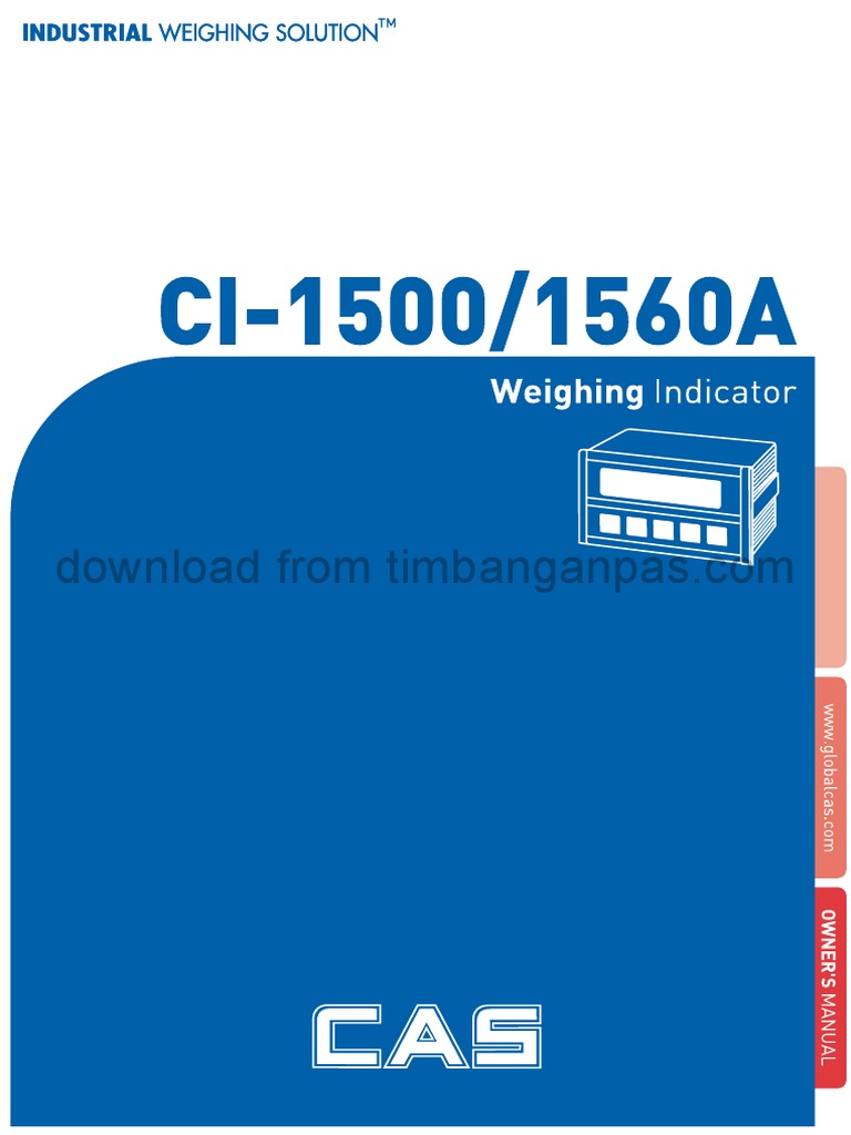 CAS CI-1500A CI-1560A User Manual | PDF | Analog To Digital Converter ...