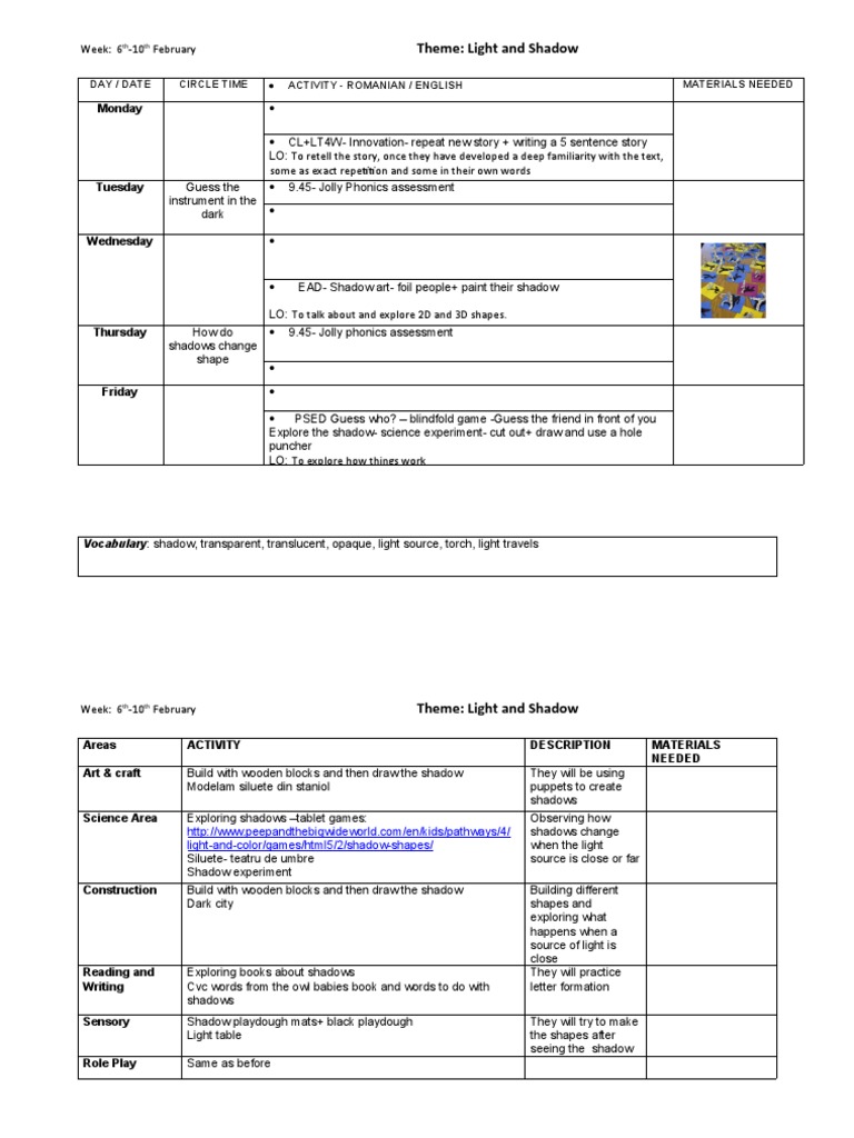 Lumina Si Umbra 6-10 Februarie | PDF | Shadow | Cognition