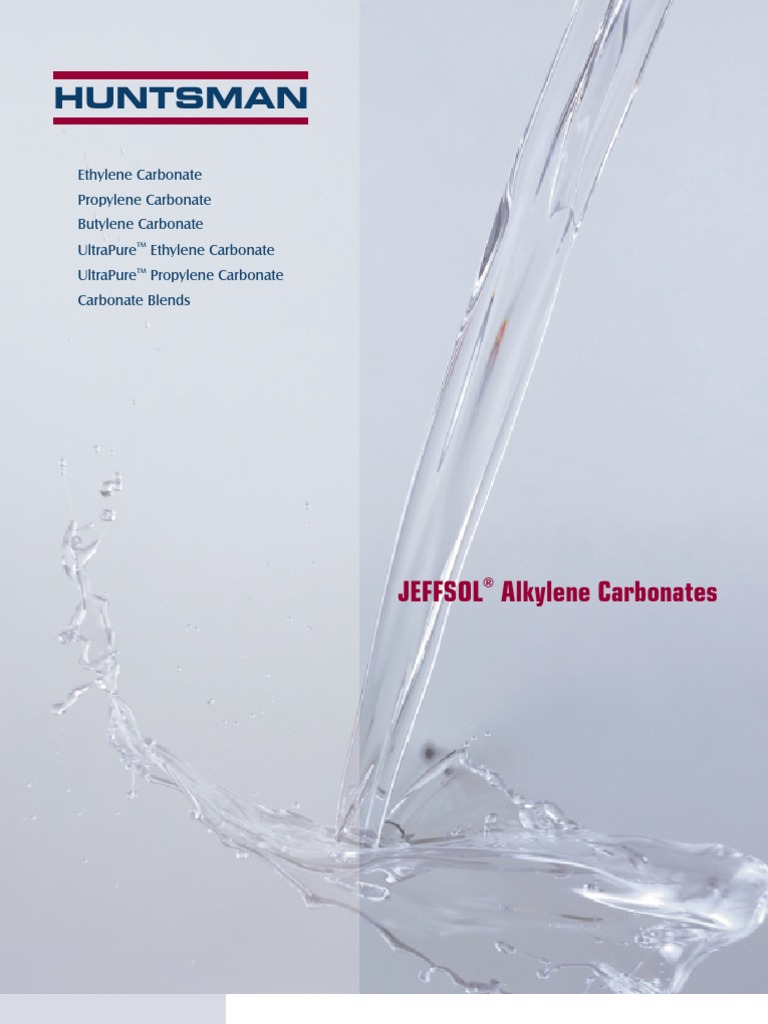 JEFFSOL Alkylene Carbonates Brochure) | PDF | Toxicity | Solvent