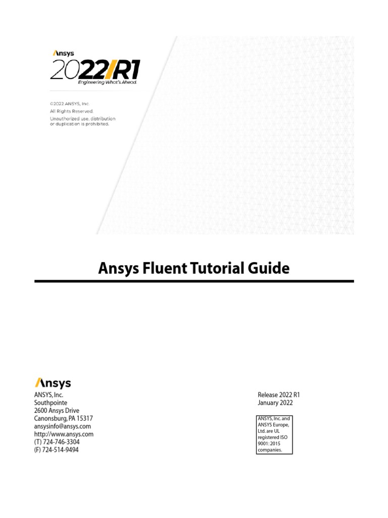 Ansys Fluent Tutorial Guide 2022 R1 | PDF | Trademark | License