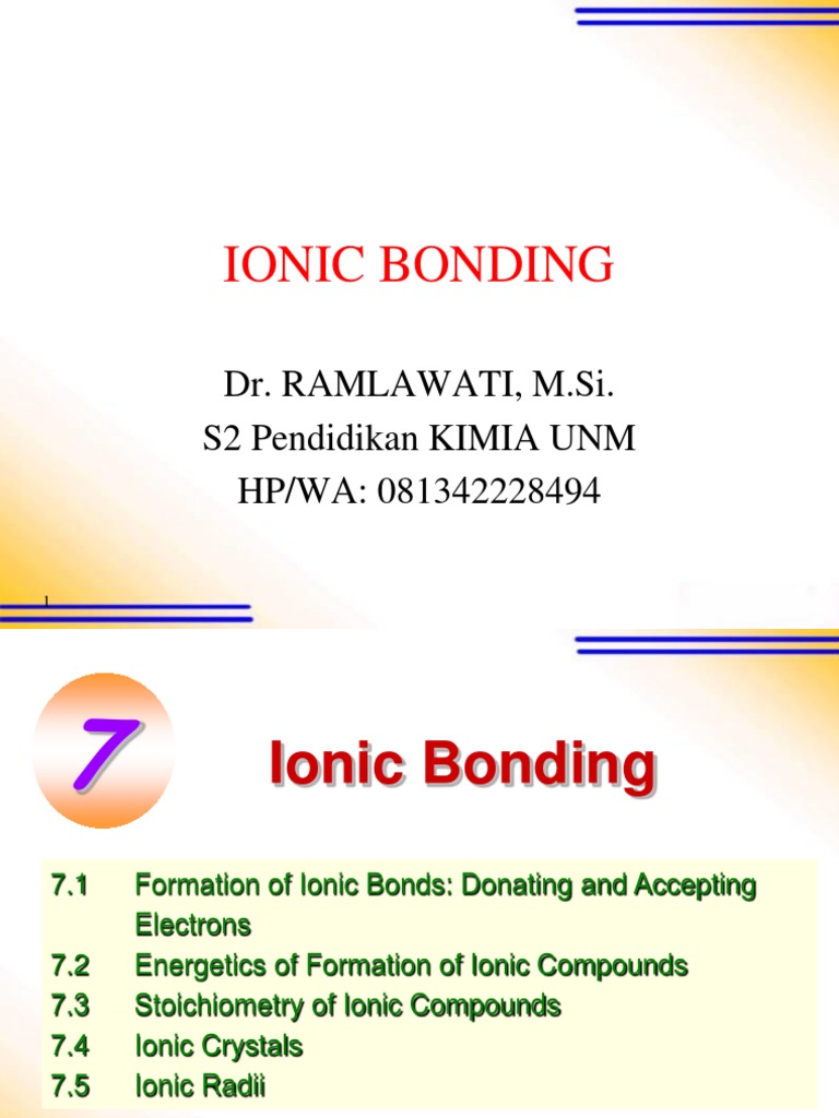 Understanding Ionic Bonding Concepts | PDF | Ionic Bonding | Chemical Bond