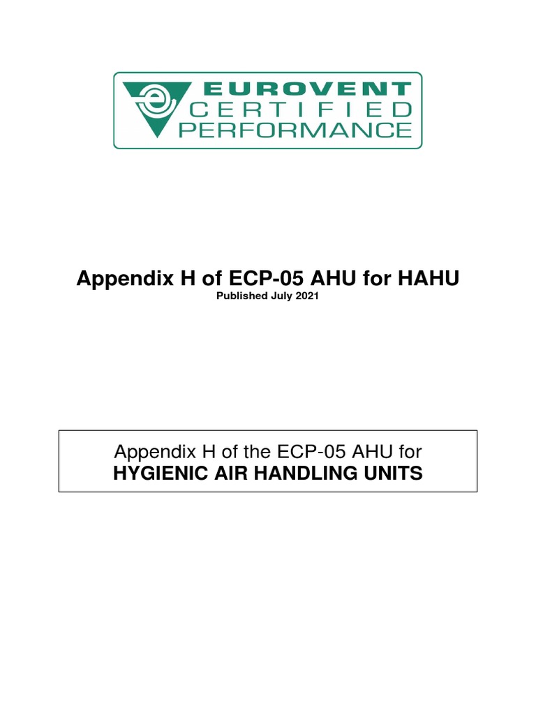 Eurovent HAHU | PDF | Corrosion | Pressure Measurement