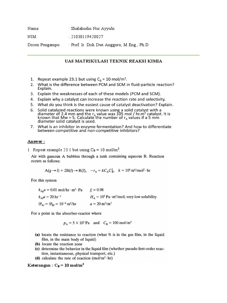 UAS Matrikulasi TRK - Shalahudin Nur Ayyubi - 21030119420027 | PDF