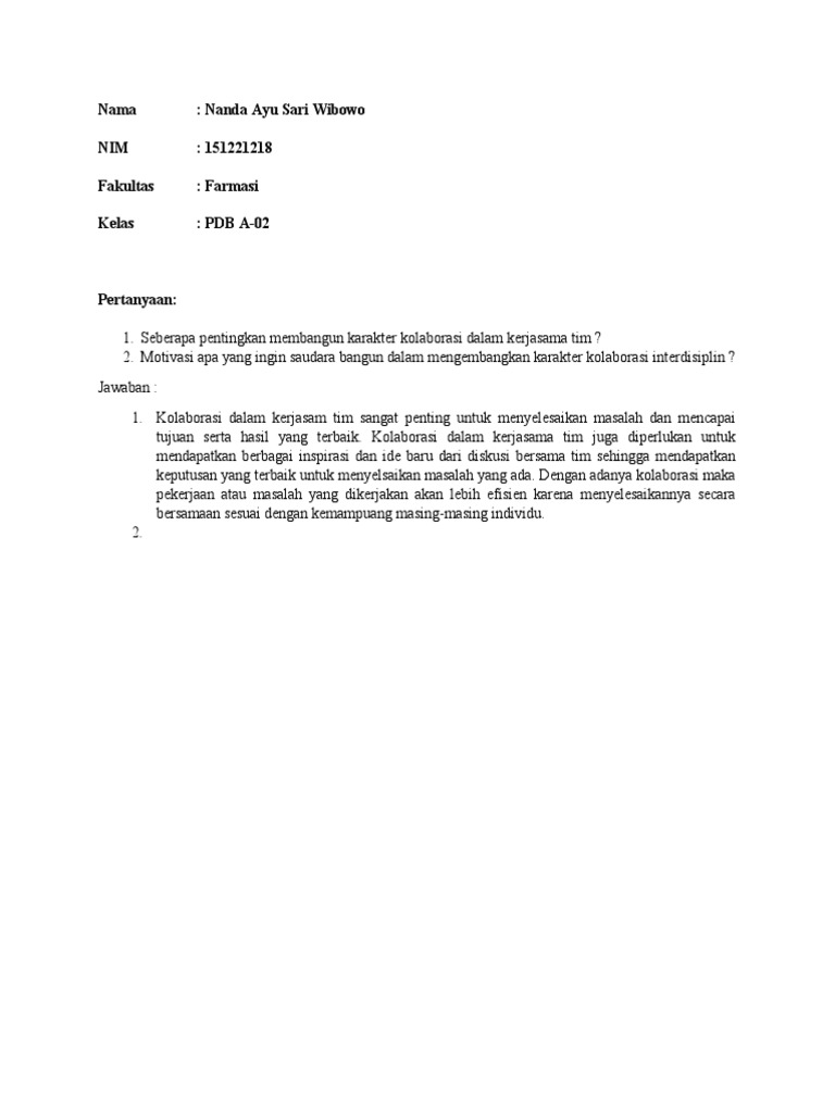 Nanda Ayu S.W - Tugas TM 2 PKK | PDF