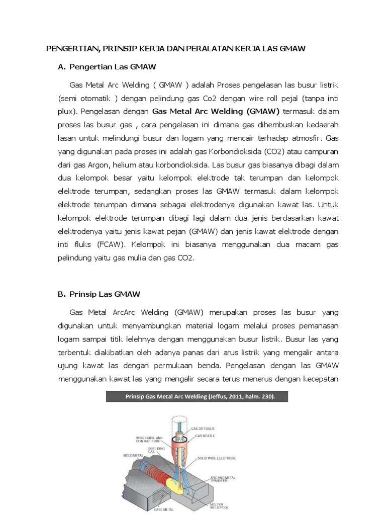 Pengertian, Prinsip Kerja dan Alat Utama Las GMAW | PDF