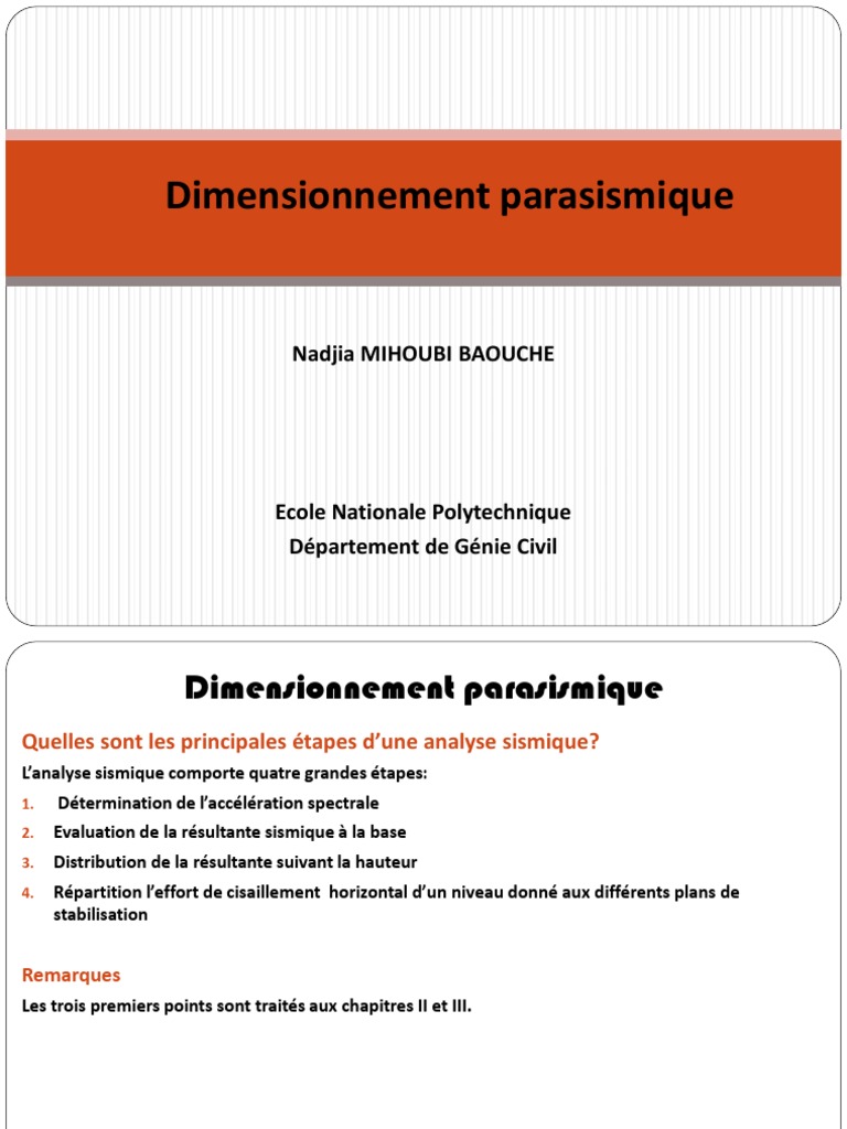 Dimensionnement parasismique détaillé | PDF | Flexion (matériau ...