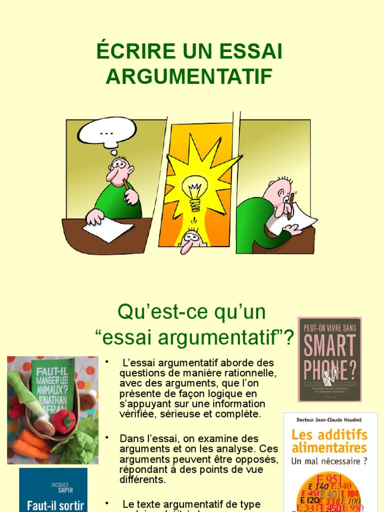 Guide de l'essai argumentatif | PDF