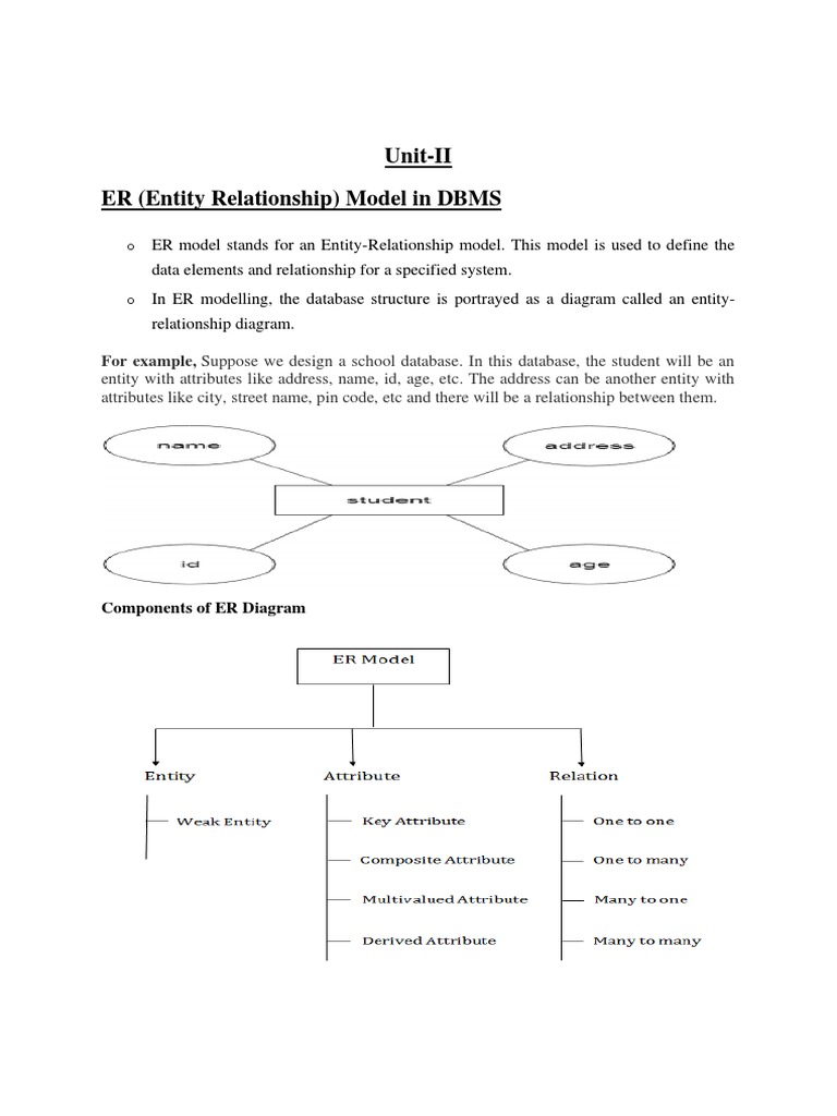 ER Model Components | PDF | Table (Database) | Data Management