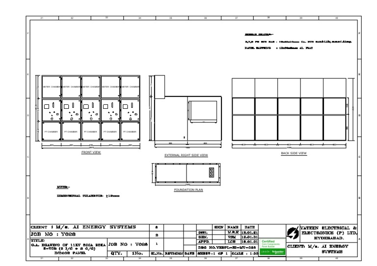 GA Drawing of 11kV Indoor Panel | PDF | Electricity