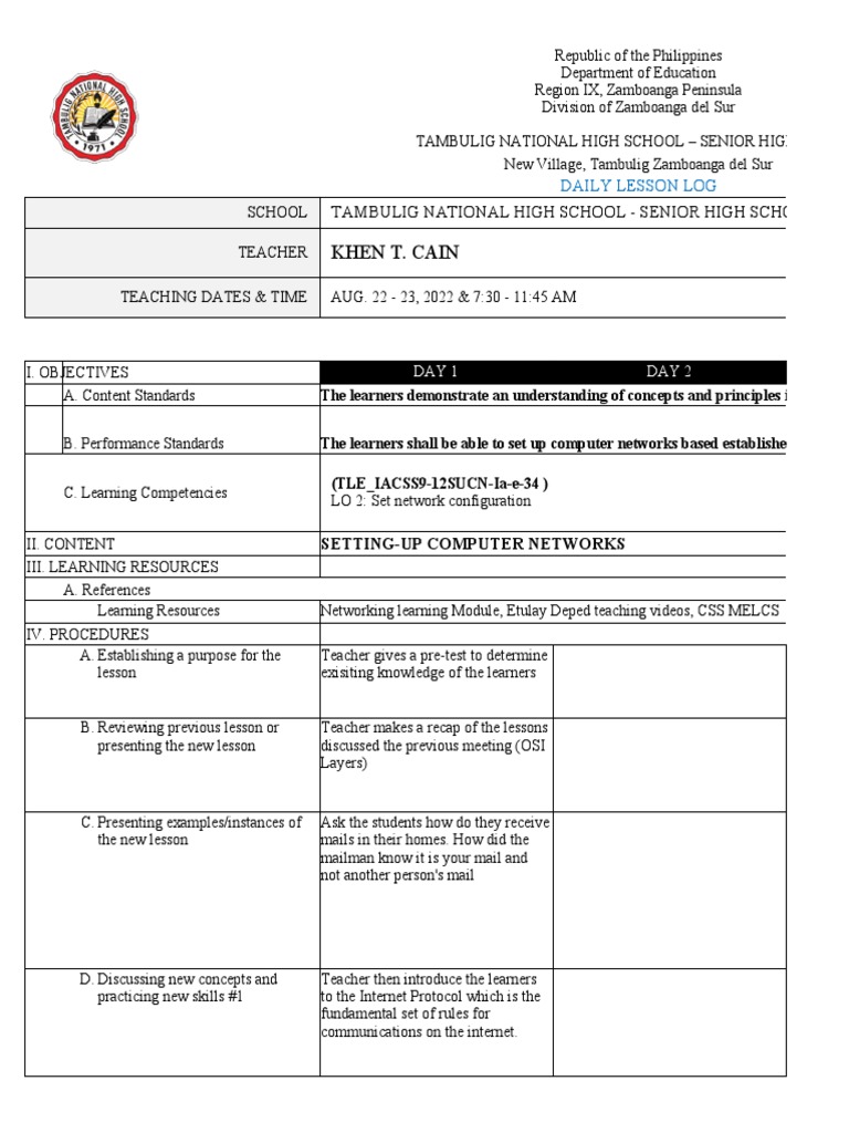 Week 2 DLL CSS | PDF | Ip Address | Internet Protocols