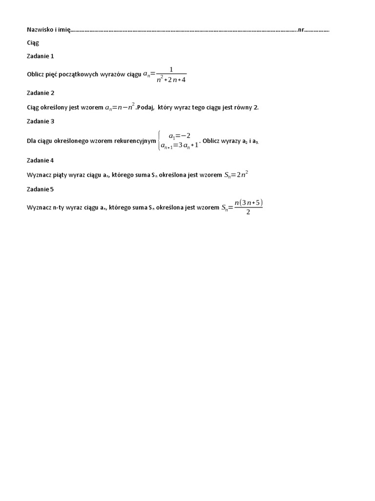 ciągi | PDF