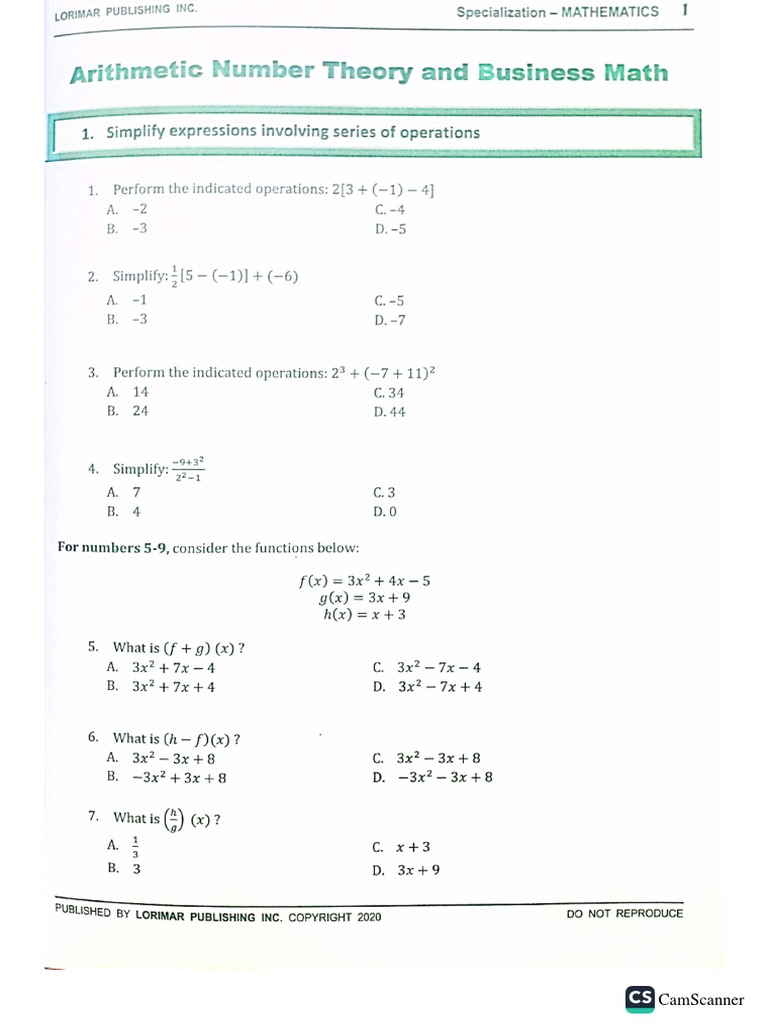 Lorimar Math | PDF