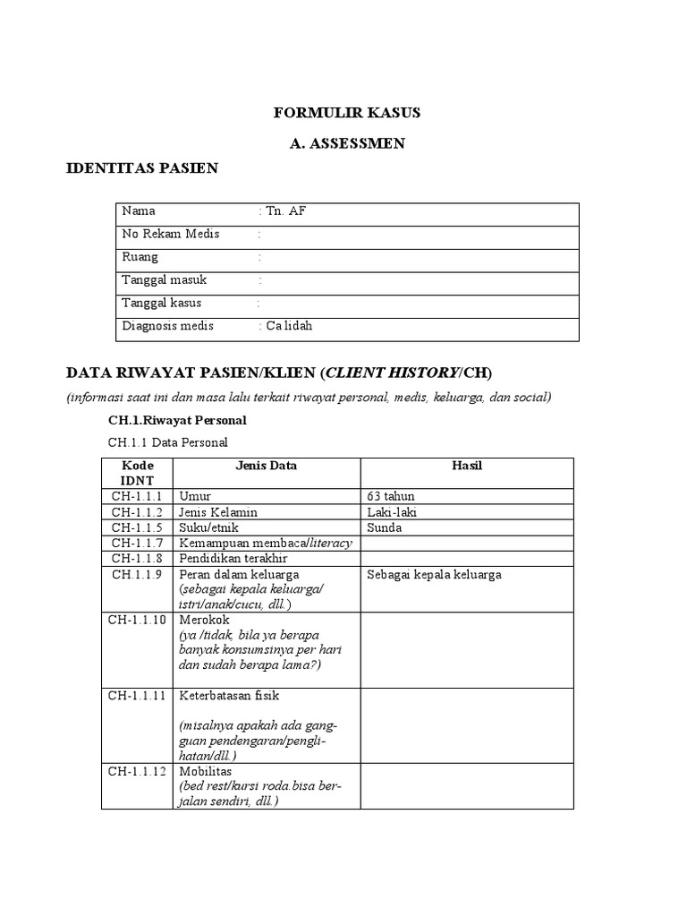 Formulir Kasus NCP - Ari Edited | PDF | Kesehatan Holistik | Sains & Matematika