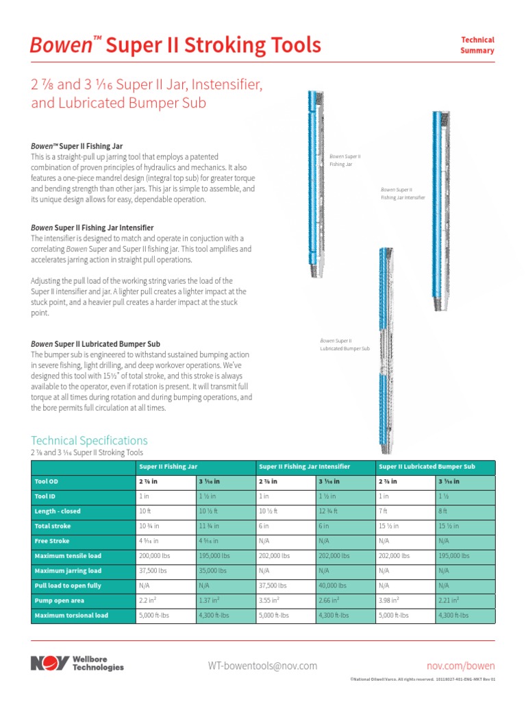 2 - 7-8in & 3 - 1-16in Bowen™ Super II Tech Summary | PDF ...