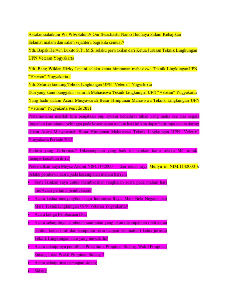 TEKS MC MUBES - Highlight | PDF