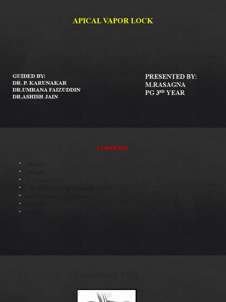 APICAL VAPOR LOCK | PDF