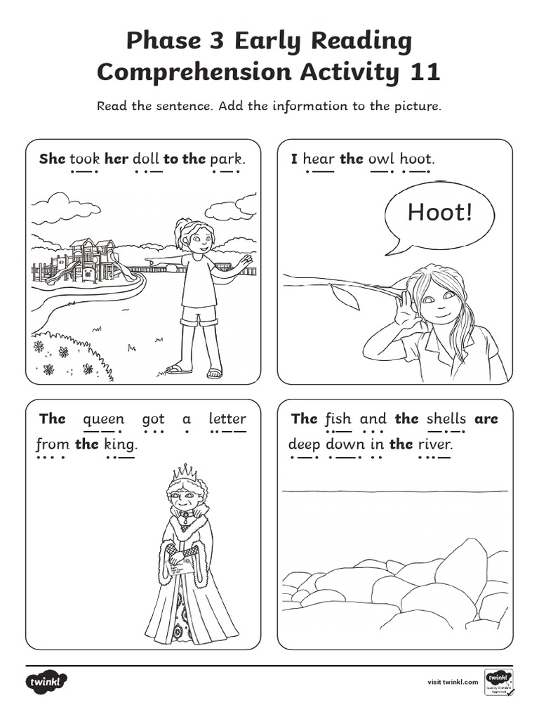 Early Reading Comprehension Activity With Sound Buttons | PDF