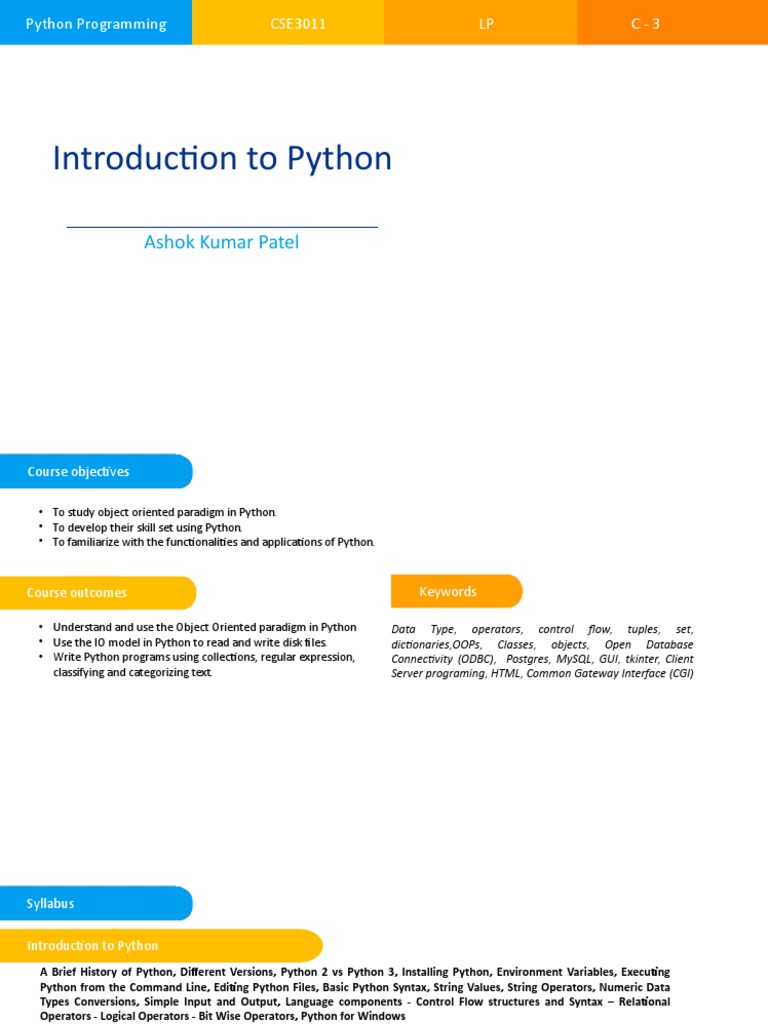 Module 1 | PDF | Python (Programming Language) | Control Flow