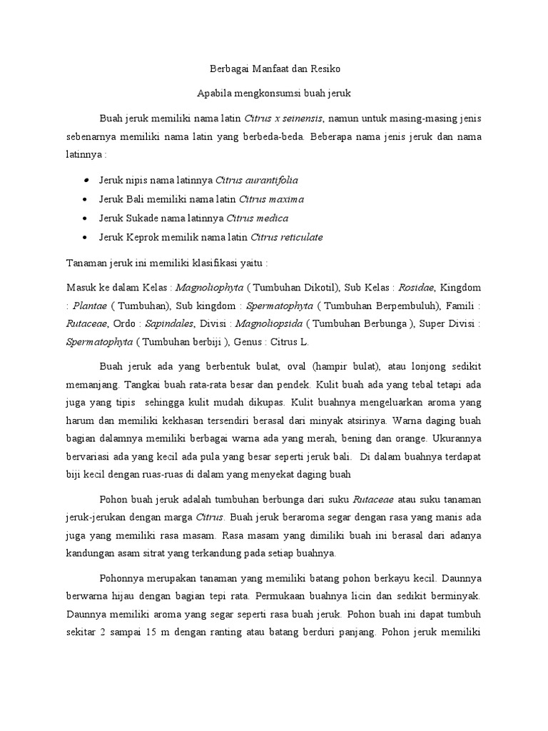 Artikel Buah Jeruk | PDF | Griya & Taman | Kesehatan Holistik