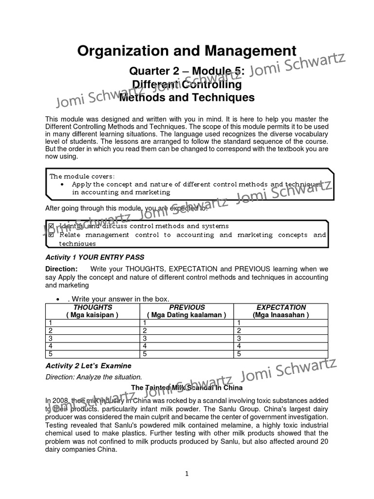 ORG. MngtQ2 MODULE 5 WEEK 14 | PDF | Equity (Finance) | Balance Sheet
