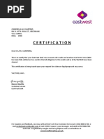 Bank Certificate | PDF