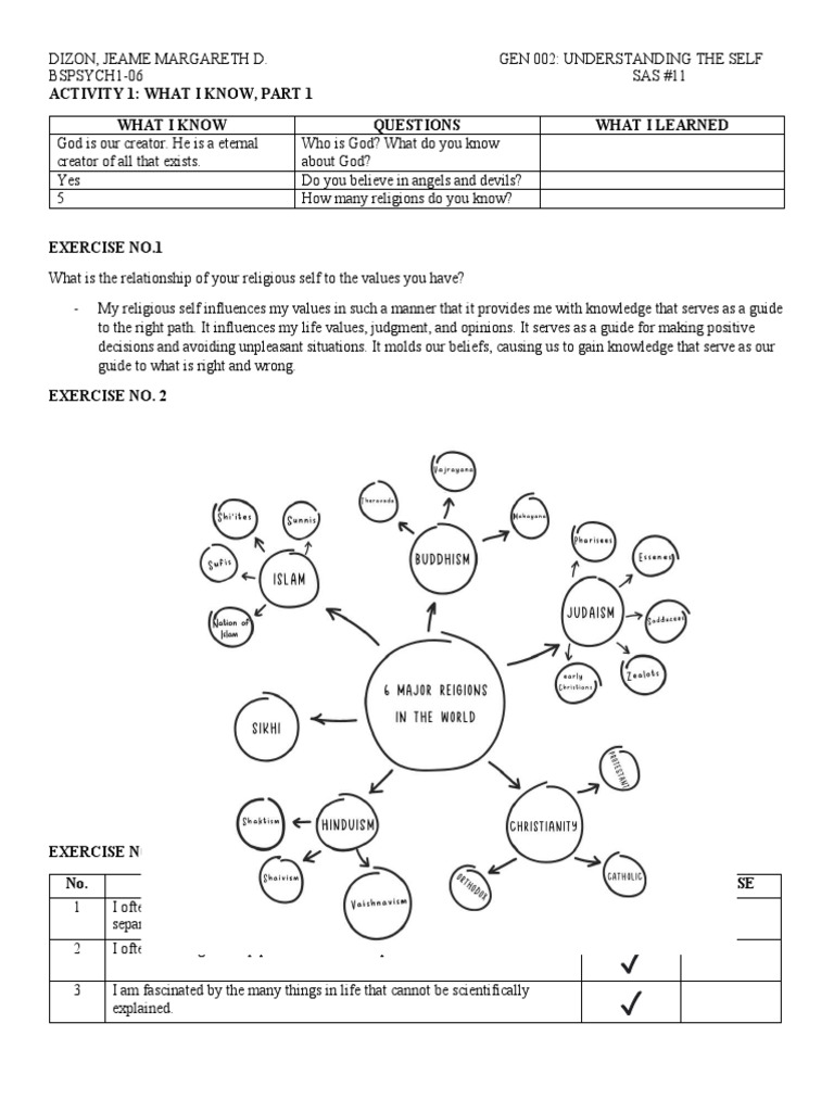 Gen 002 Sas 11 | PDF | Knowledge | Feeling