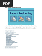 Patient Positioning Cheat Sheet & Complete Guide For 2023 | PDF ...