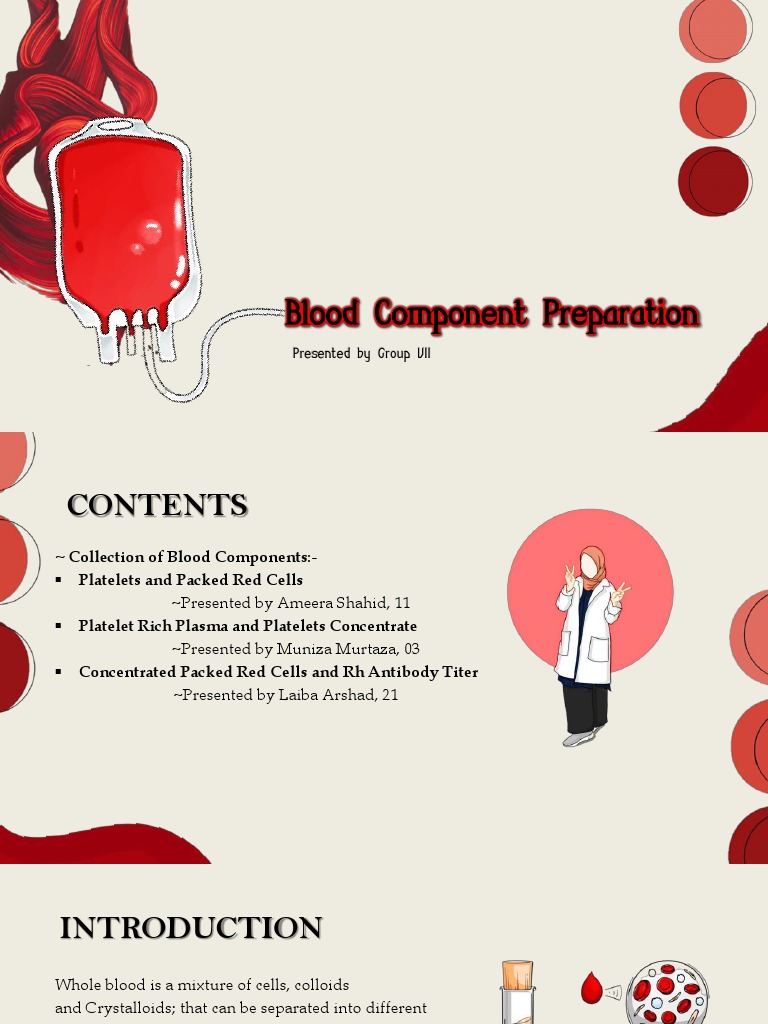 Blood Component Preparation Guide | PDF | Platelet | Serology