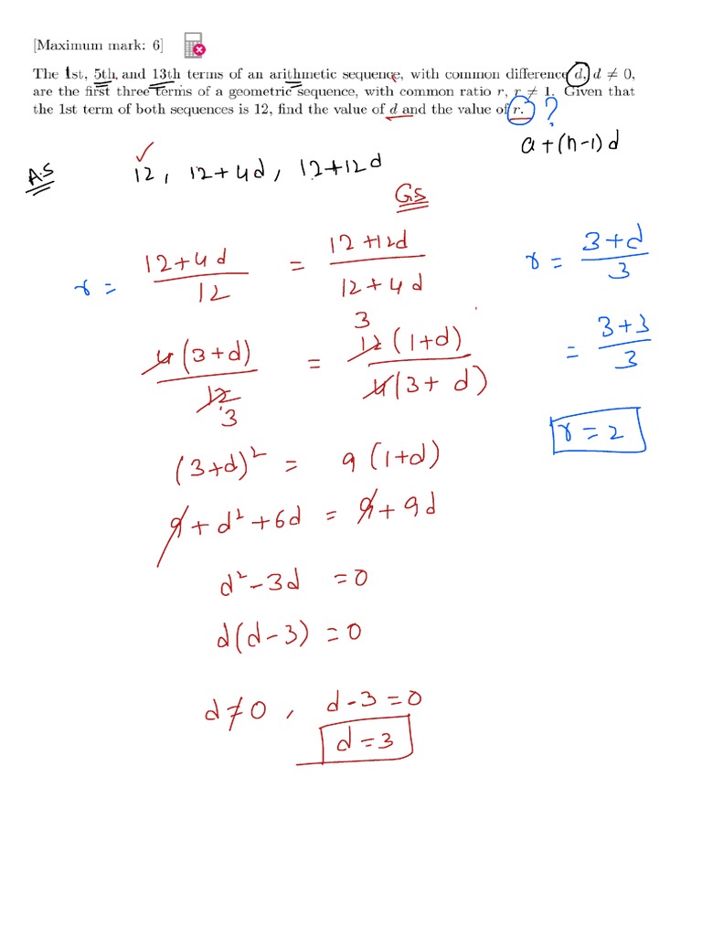 Sequences Practice MATH IB | PDF