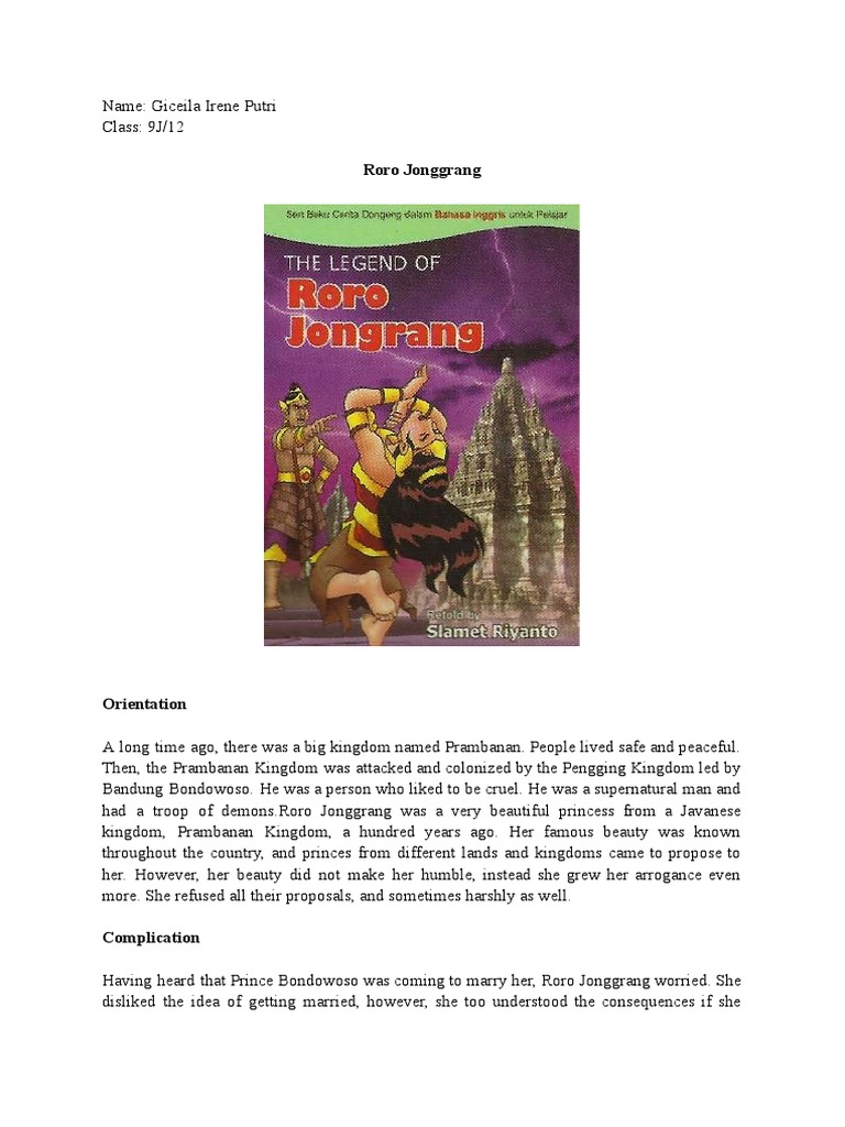 Roro Jongrang | PDF