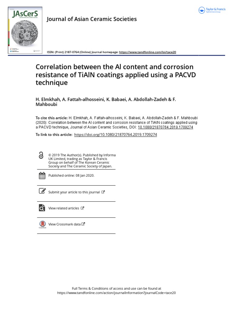 Correlation Between The Al Content and Corrosion R | Descargar gratis PDF | Corrosion | Crystallite