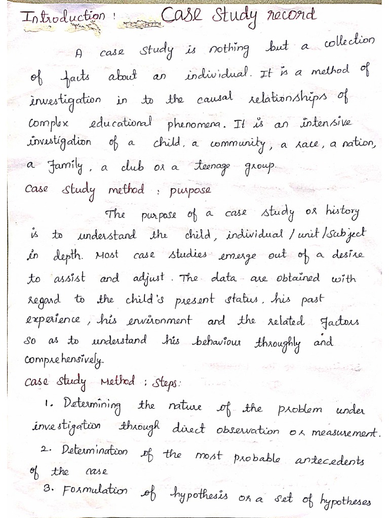 Case Study Record | PDF