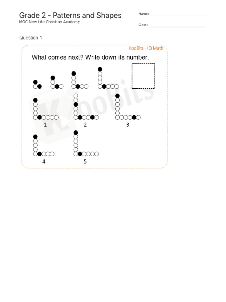 Grade 2 - Patterns and Shapes | PDF | Sports & Recreation | Teaching ...