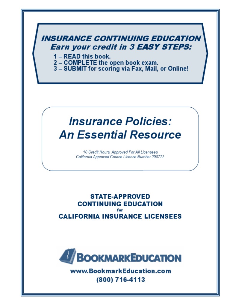 Insurance Policies - An Essential Resource | PDF | Insurance ...