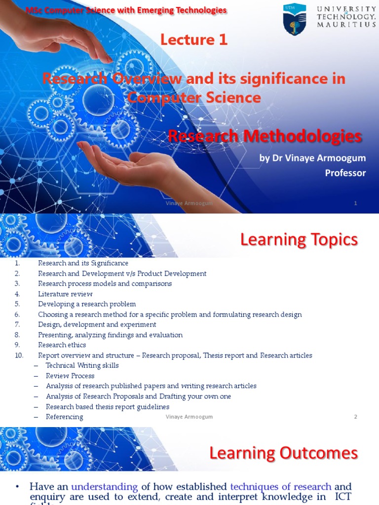 Lecture 1 - Overview and Significance | PDF | Methodology | Science