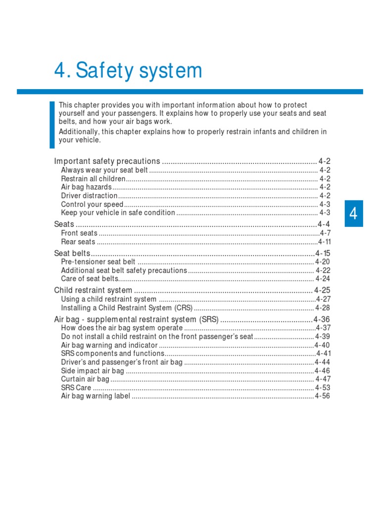 Safety System | PDF | Seat Belt | Airbag