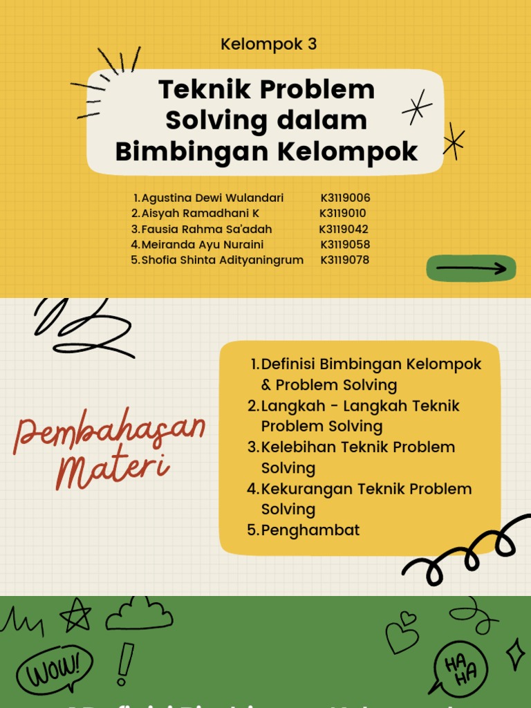 Teknik Problem Solving Dalam Bimbingan Kelompok | PDF