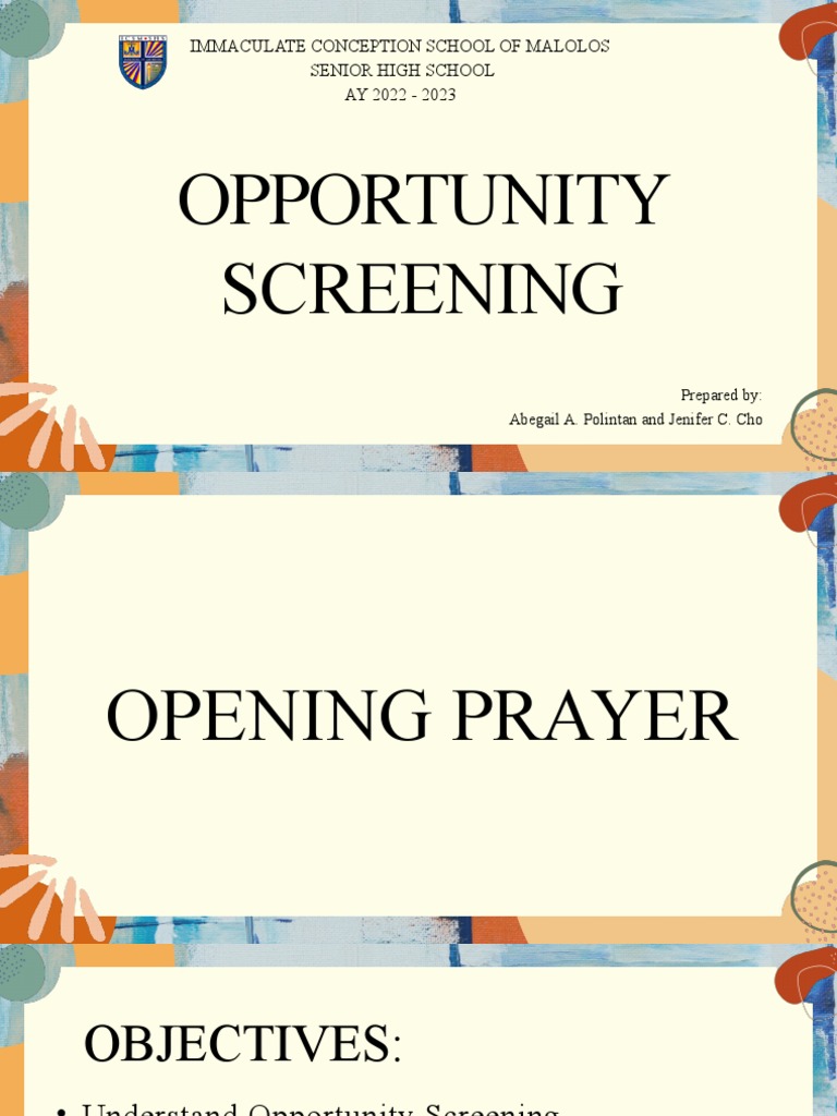 W5 Opportunity-Screening | PDF | Feasibility Study | Entrepreneurship