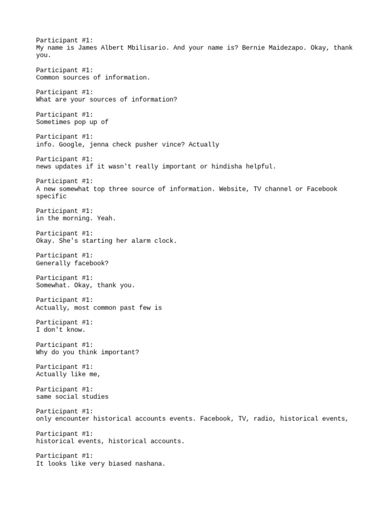 Second Interview Transcript | PDF | Understanding | Cognition