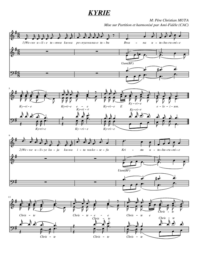 KYRIE (M. Père Christian MUTA) | PDF
