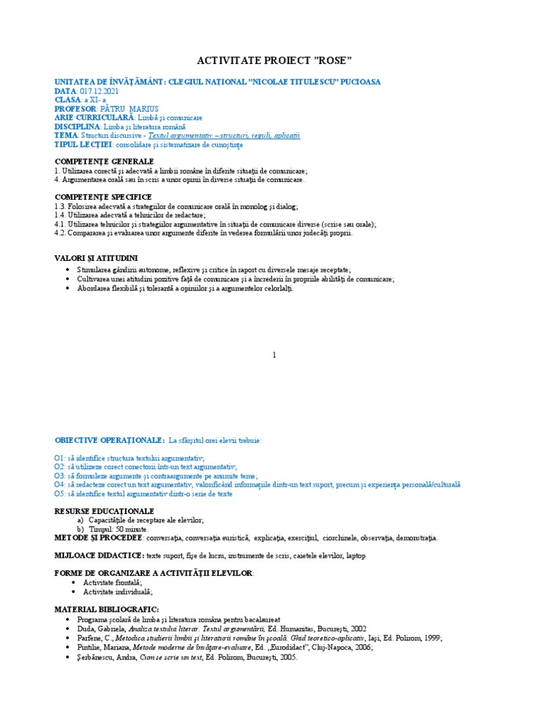 Textul Argumentativ | PDF