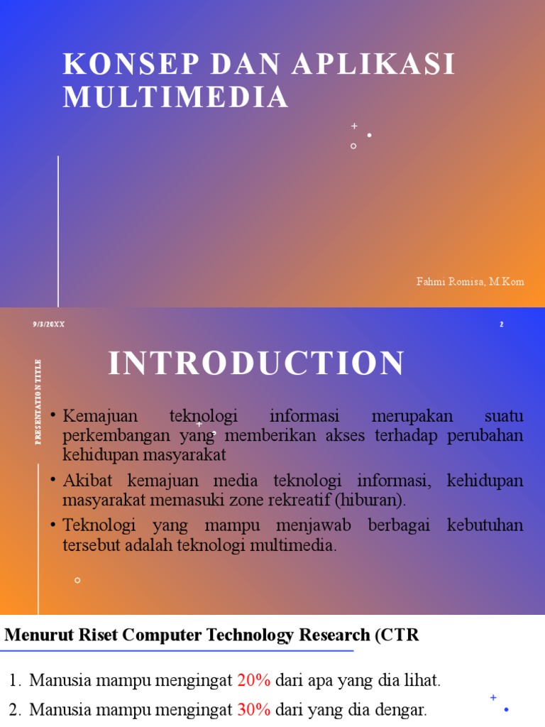 Konsep Dan Aplikasi Multimedia | PDF