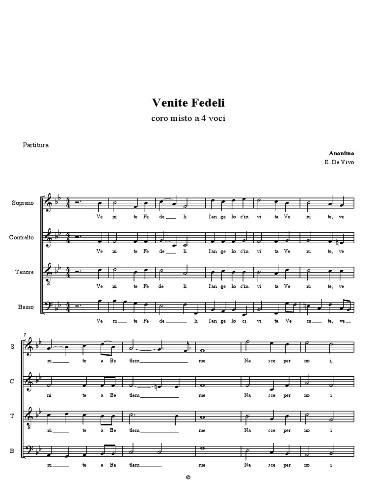 Venite Fedeli | PDF