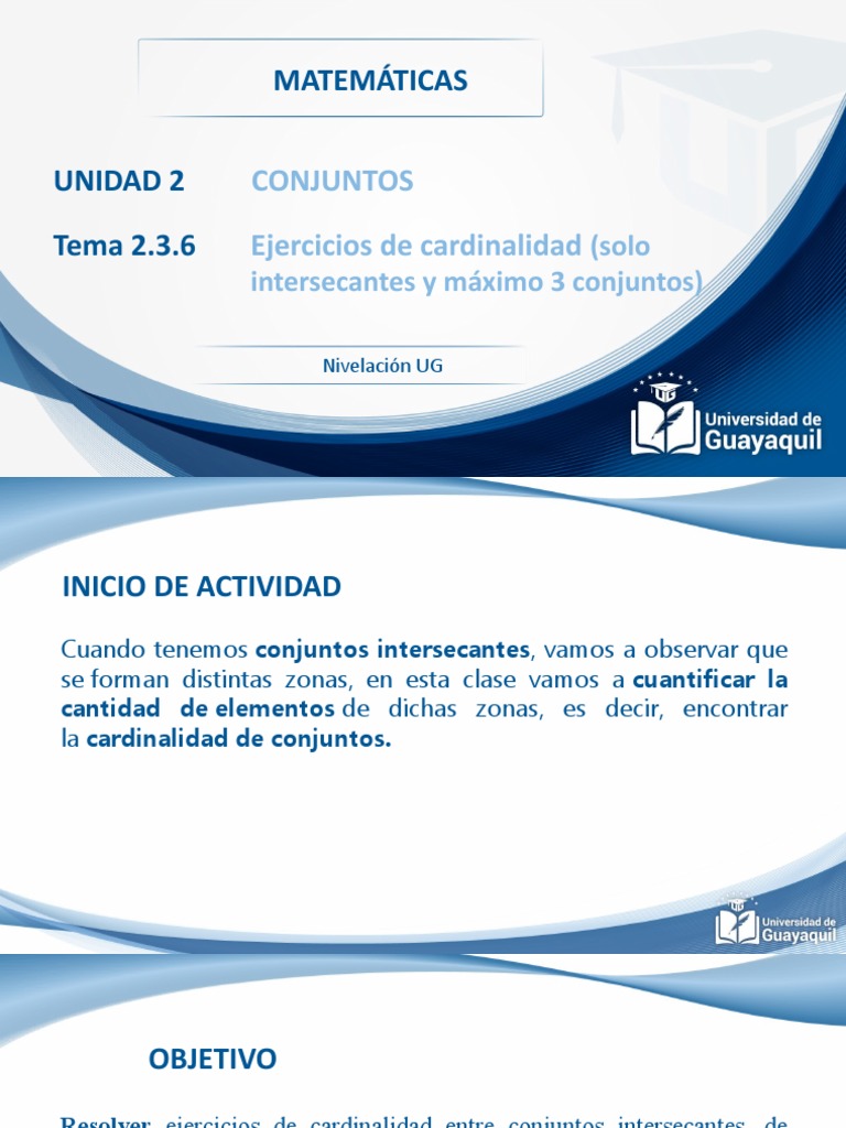 U2 - Clase 11 - S3 | PDF | Conjunto (Matemáticas) | Matemáticas