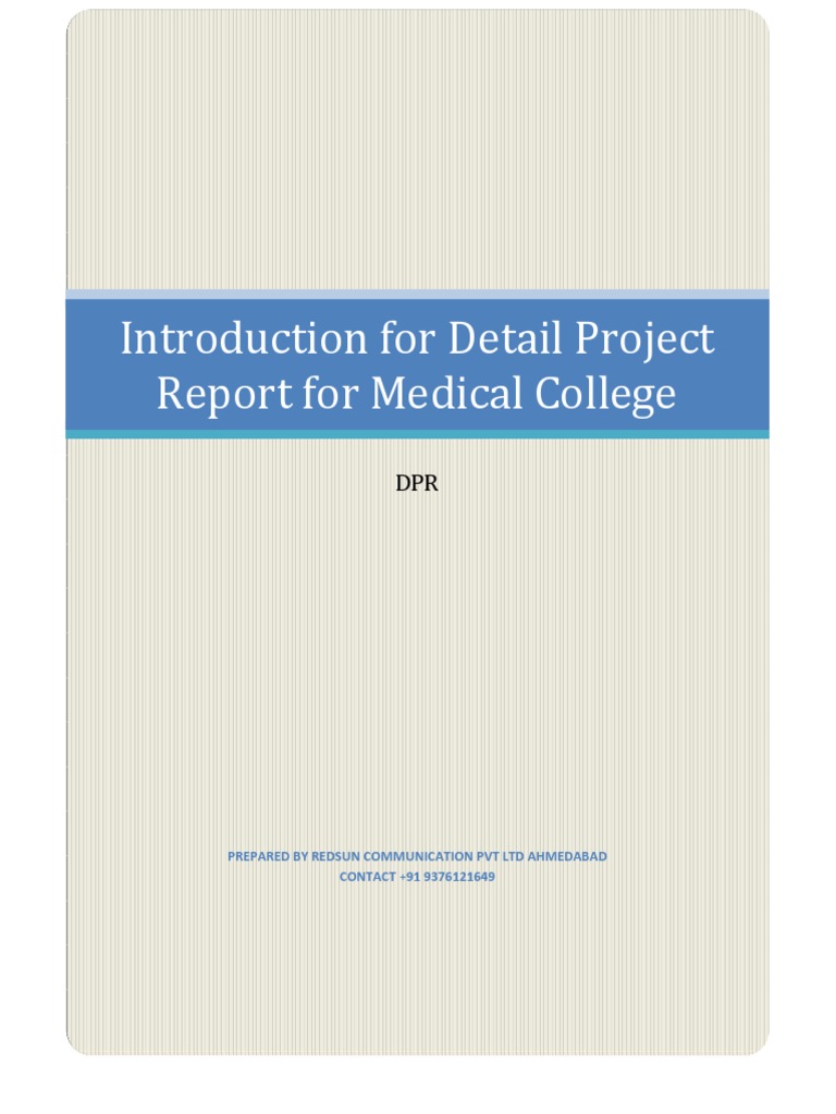 DPR for Medical College Project | PDF | Cost | Depreciation