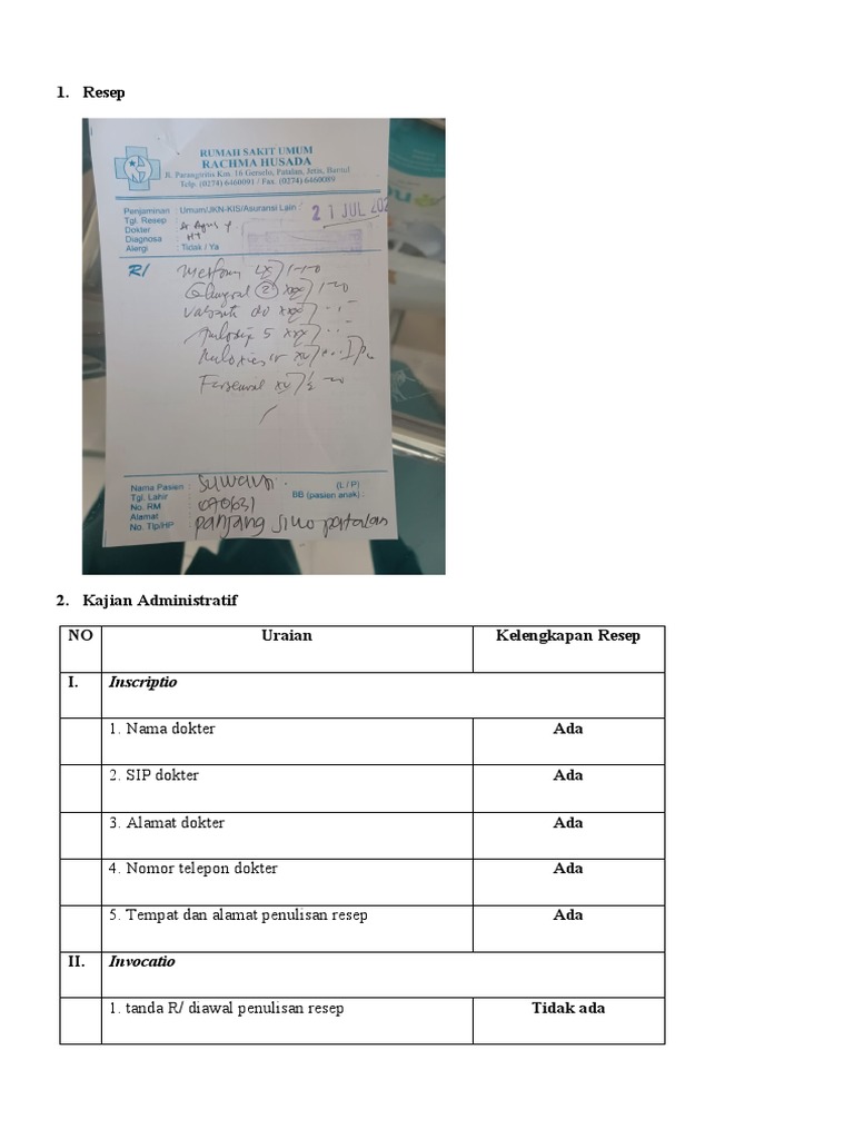 Skrining Resep | PDF | Tablet (Pharmacy) | Clinical Medicine